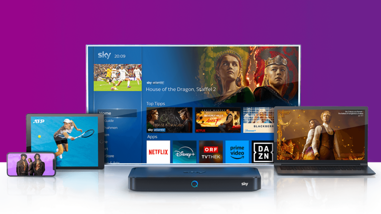 Sky Q Receiver| Empfang von TV-Sendern, Apps uvm